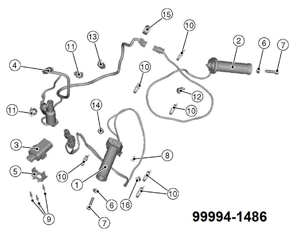 999941486 | Heated Grip Set | Kawasaki